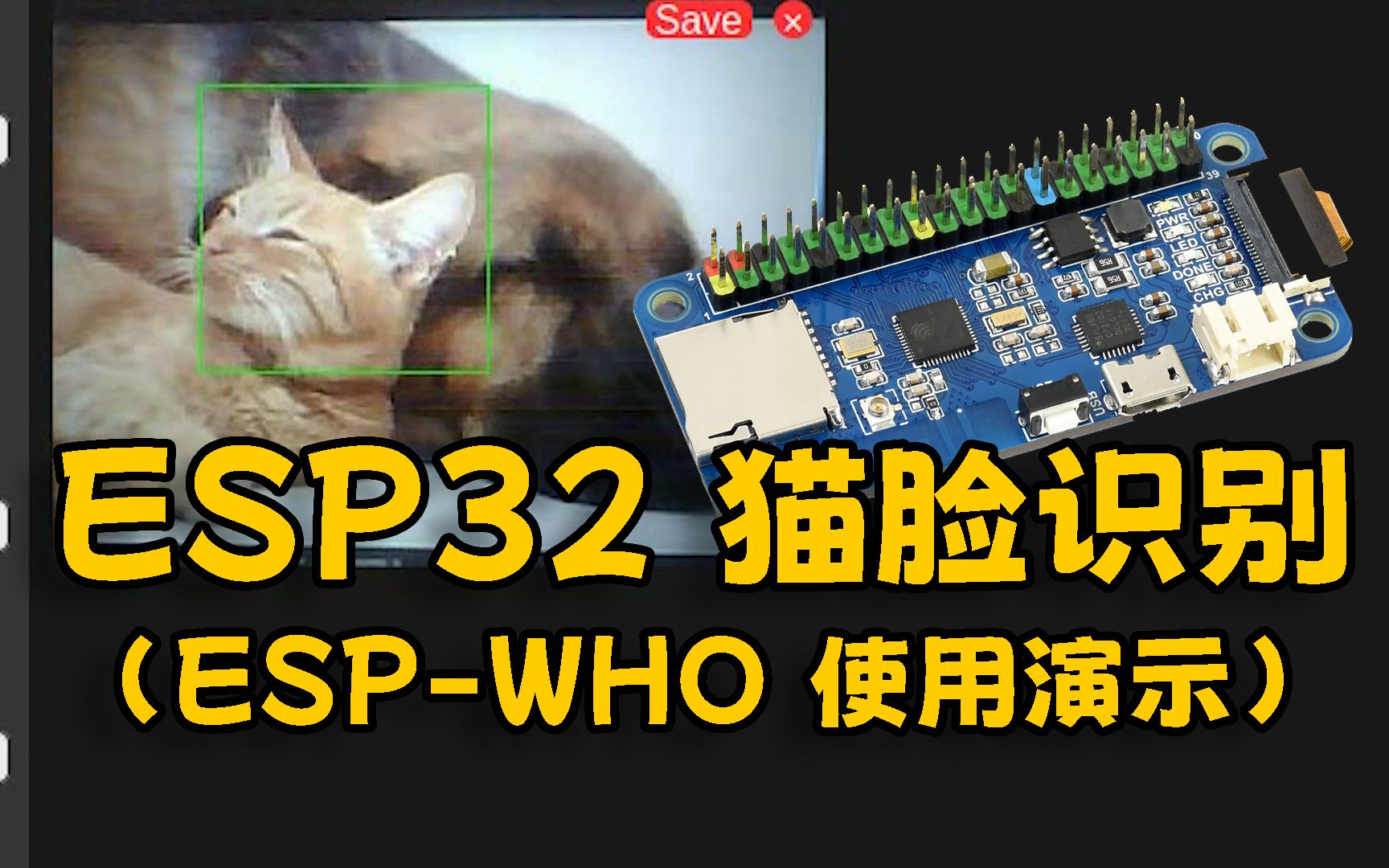 ESP32 也能做猫脸识别?ESP-WHO 使用演示 图像识别项目