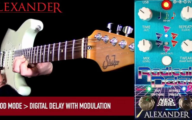 与众不同的调制特效延时(含琶音)! 美产 Alexander - Radical Delay DX ...