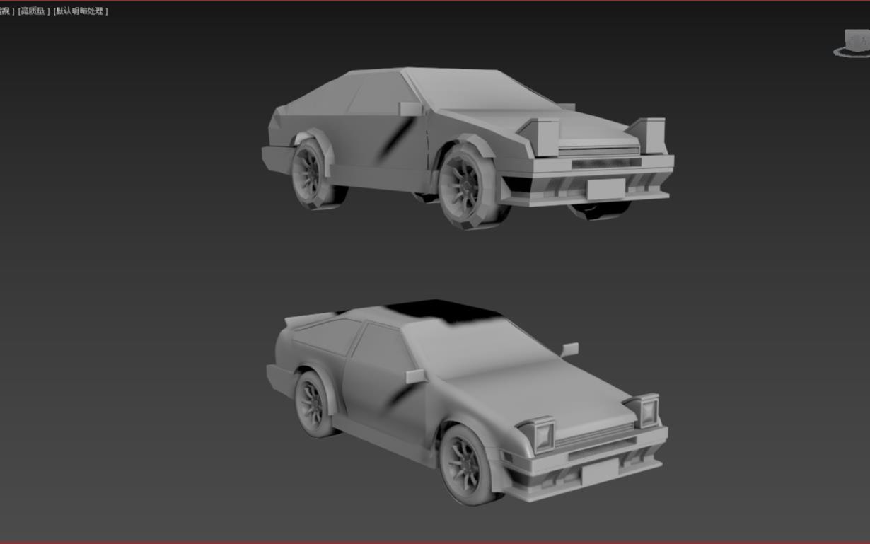 【3D汽车建模】卡通道具“汽车”模型讲解,超详细的汽车三视图案例...