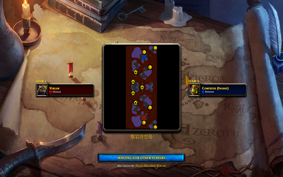 ...地图 熔岩浮空岛 1V1对战地图 地图演示 无脑赢疯狂电脑第二十六期