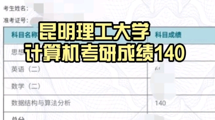 昆明理工大学计算机考研成绩:877数据结构与算法分析