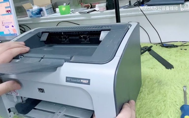 15惠普P1007打印机离合器卡纸更换维修教程通用惠普P1005、1006...