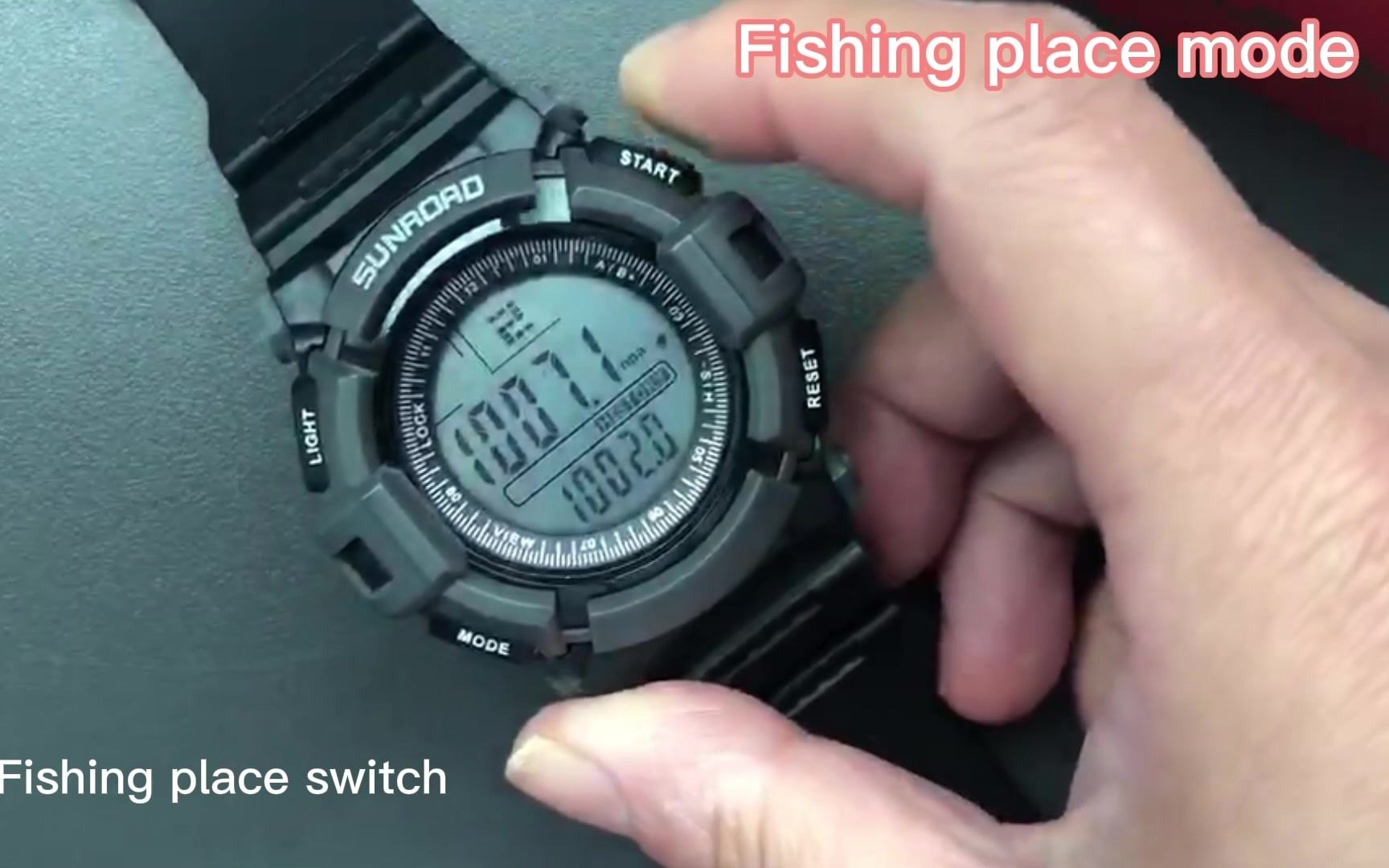 Fishing sports watch operation video