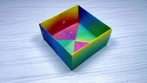 折纸收纳盒盒子的简单折法一学就会正方形纸创意制作