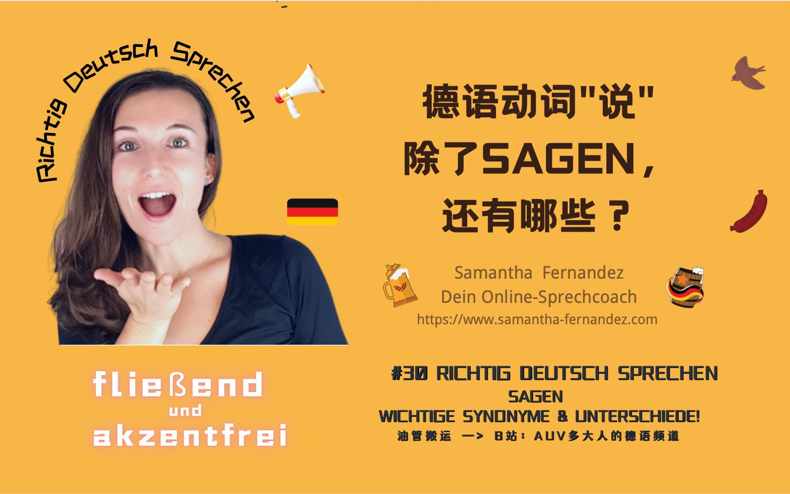 【德语词汇】“Sagen”(说)的同义词及其用法上的差别 - #30 Richtig ...