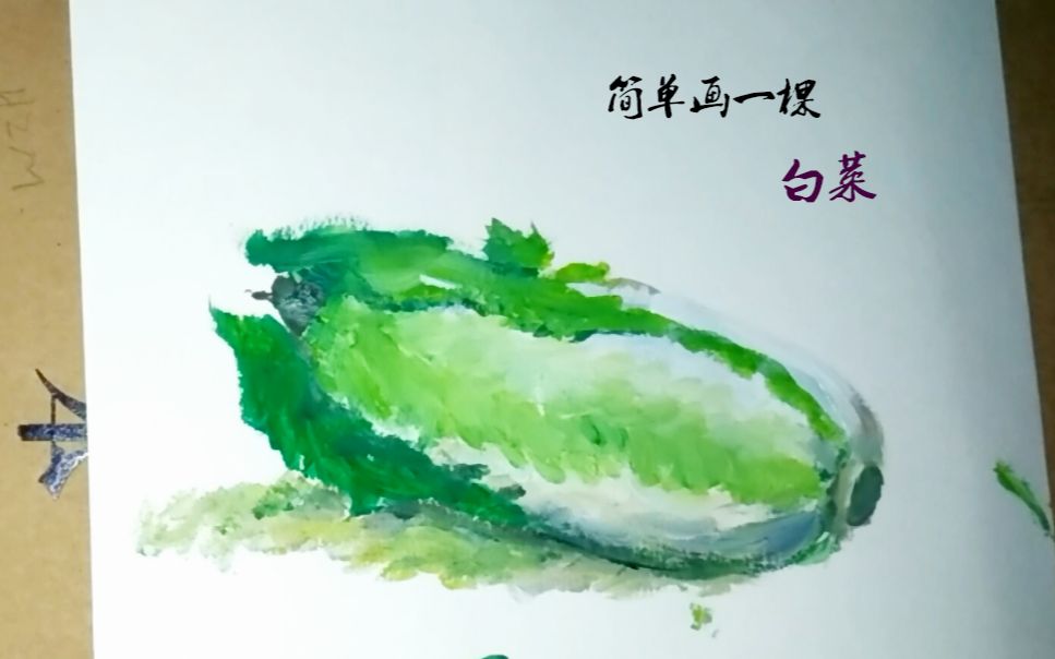 【水粉入门】白菜的简单画法