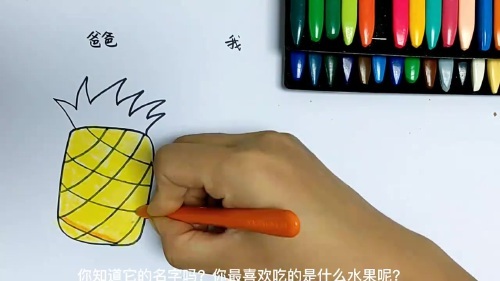 一家三口吃的水果,妈妈的我买不起,创意简笔画,儿童画,趣味画