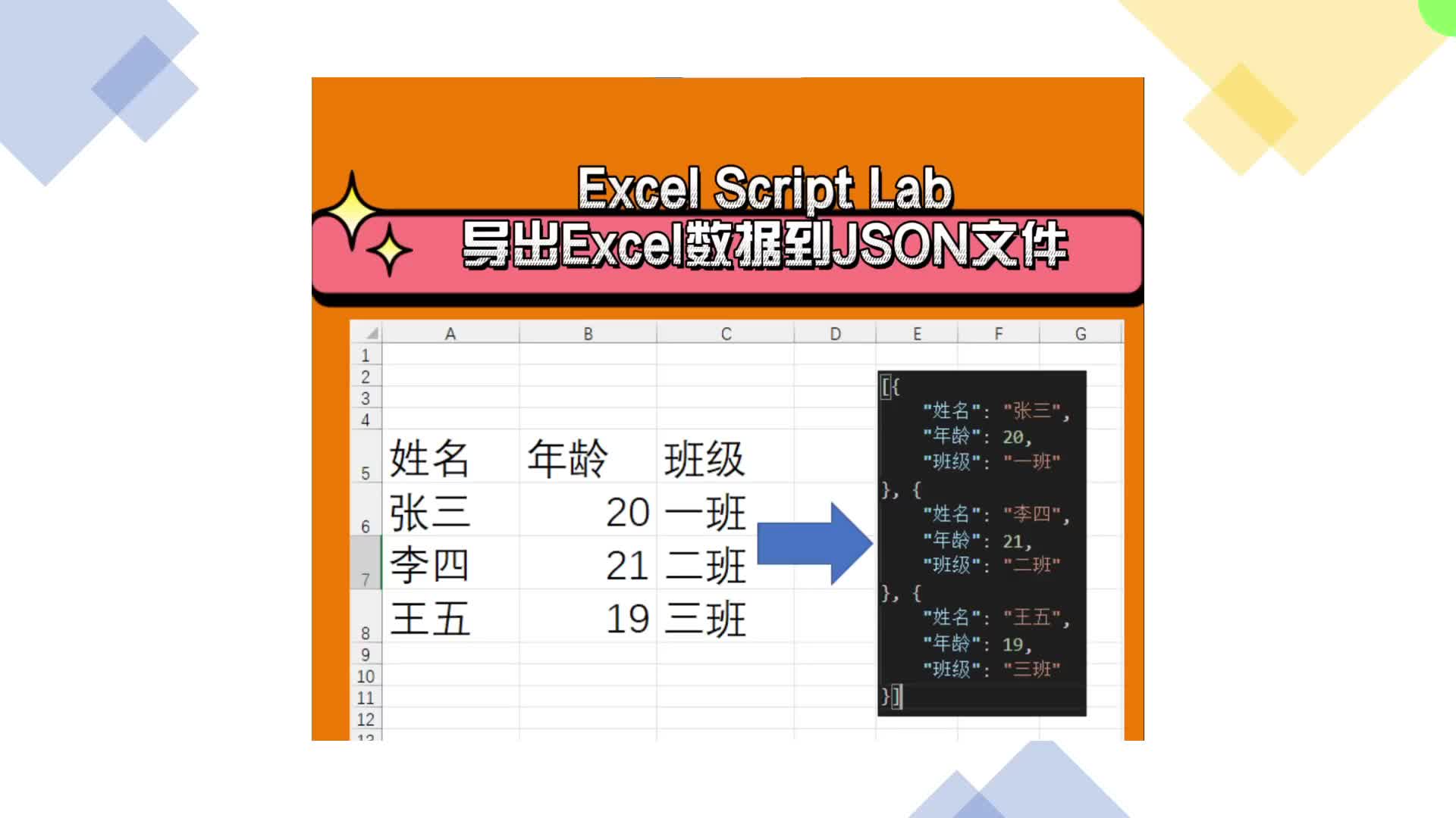 Excel Script Lab导出Excel数据到JSON文件