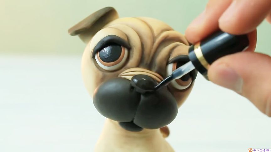 手办:用橡皮泥手工制作宠物狗狗,外表精致你知道这是什么狗吗?