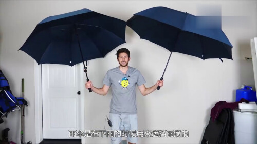 世界上最坚硬的伞有多强?老外用各种工具测试,刮风下雨都不怕!