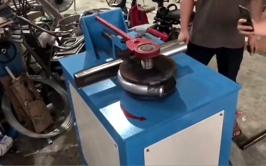 50管2.5厚弯U形90度弯管机电动握管机护栏管弯直角