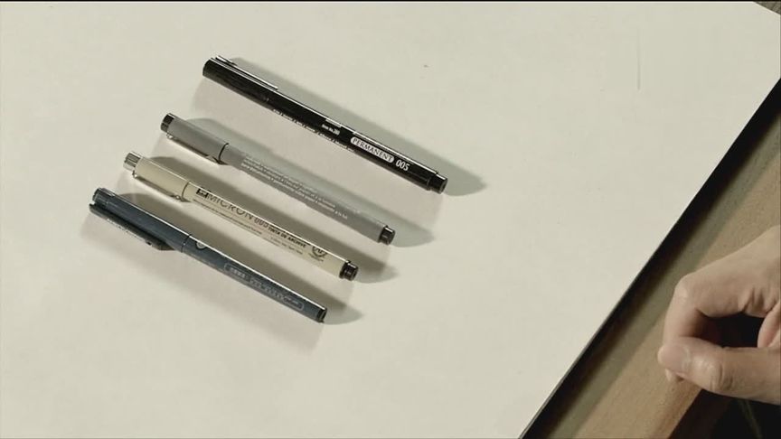 针管笔画画高清视频教学 针管笔的介绍让你从选好一支笔开始