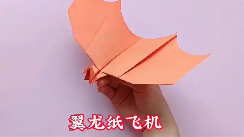 教你折一架翼龙纸飞机,能飞得很远,折法也简单