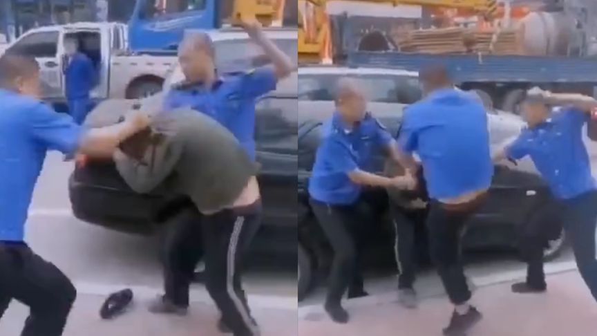 吉林3名城管与一男子发生冲突 官方:涉事城管队员已被停职