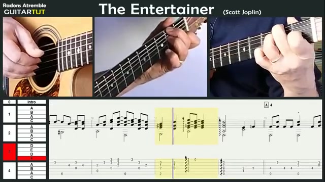 ...- (Scott Joplin) - Chet Atkins - Guitar Tutorial Slow Played Tad