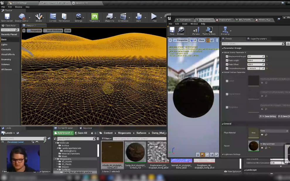UE4-置换和细分(基础)(地貌材质)