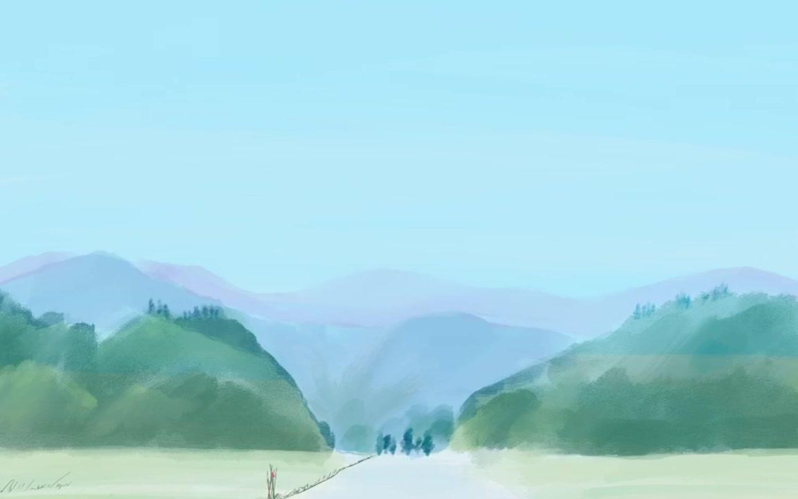 【青山】ipad绘画过程