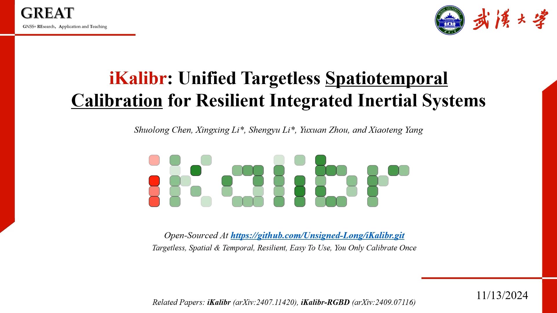 iKalibr: 统一的多传感器无靶标时空标定