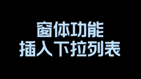 窗体功能插入下拉列表