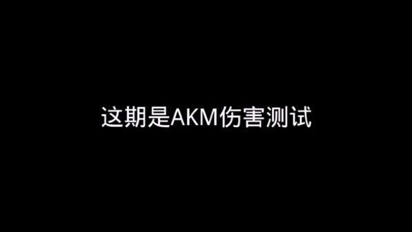 这期是AKM伤害测试