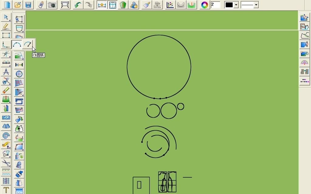 富怡服装CAD V9.0 传统设计工具栏(一)CR圆弧