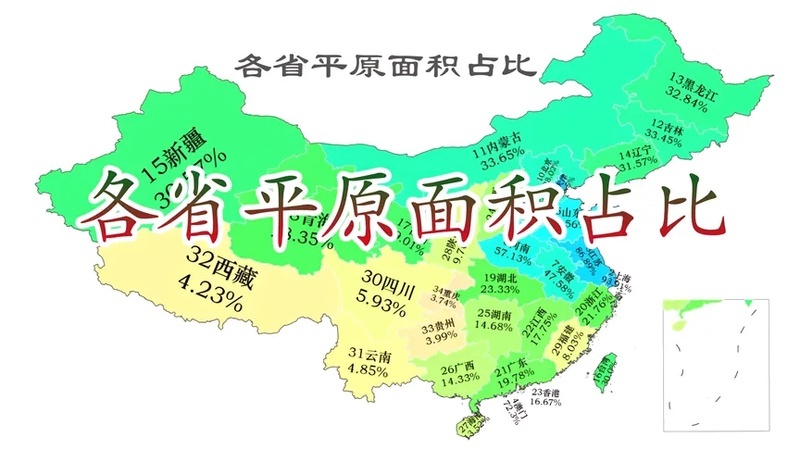 各省平原面积占比,天选之地是哪儿