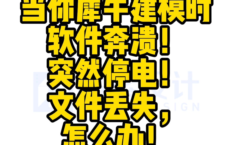 第01集 犀牛Rhino小技巧 犀牛文件丢失找回方法