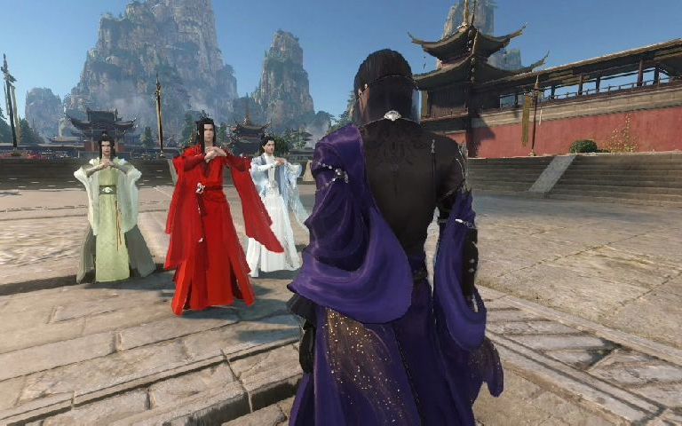 第一次使用逆水寒大宋映画动漫制作软件,做了几个基本动作