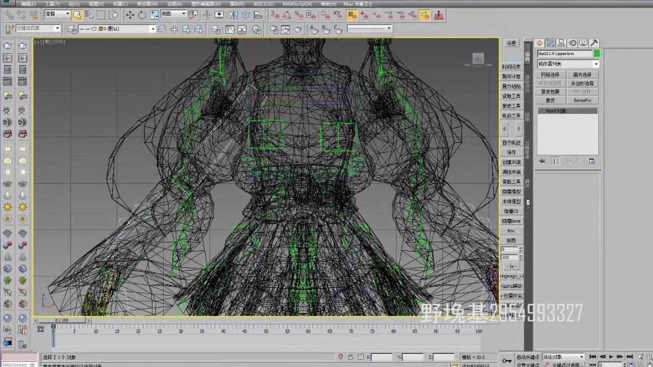 【3d游戏动画】分享一下Bonepro蒙皮绑定的制作过程