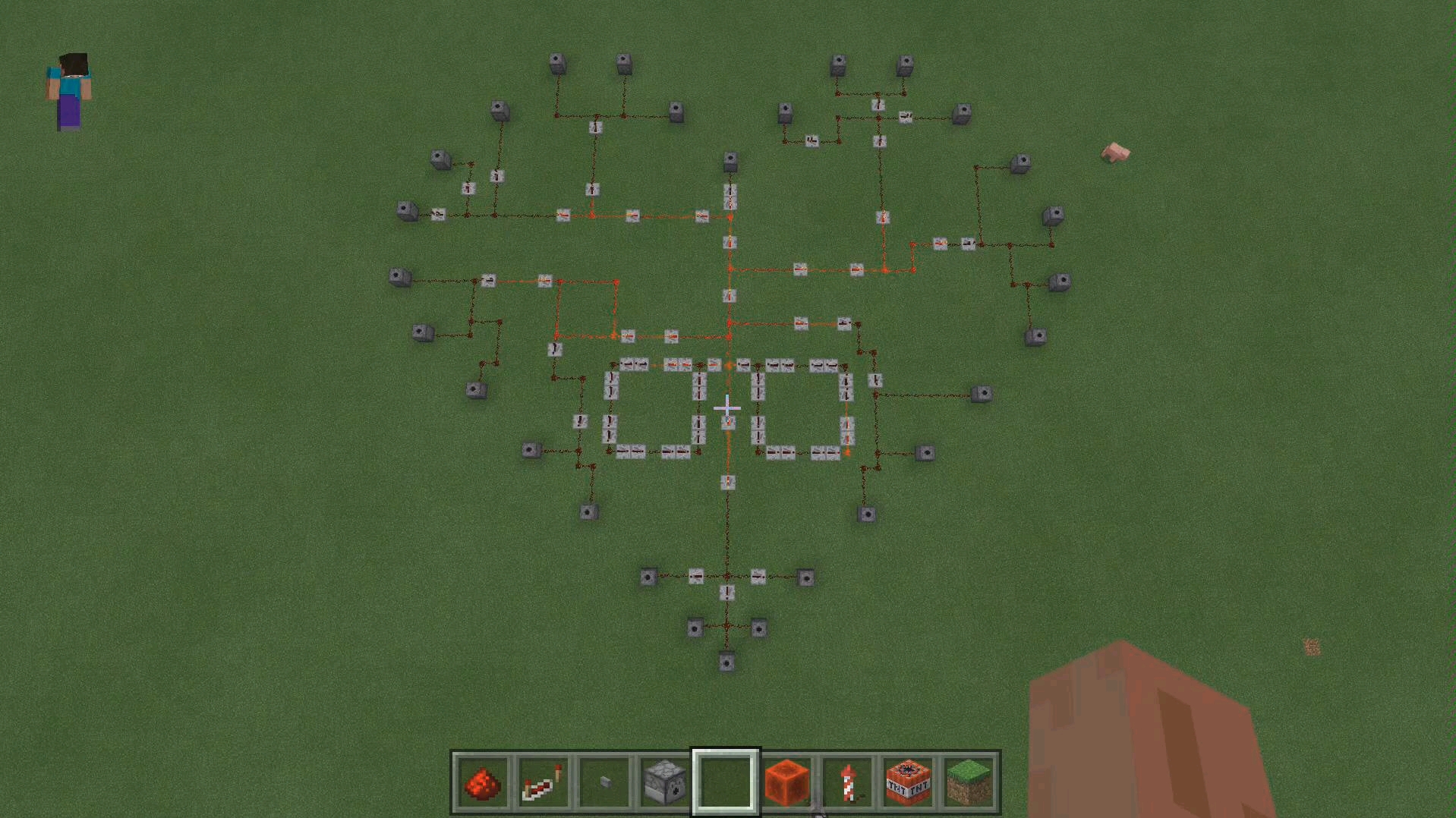 我的世界做的爱心烟花