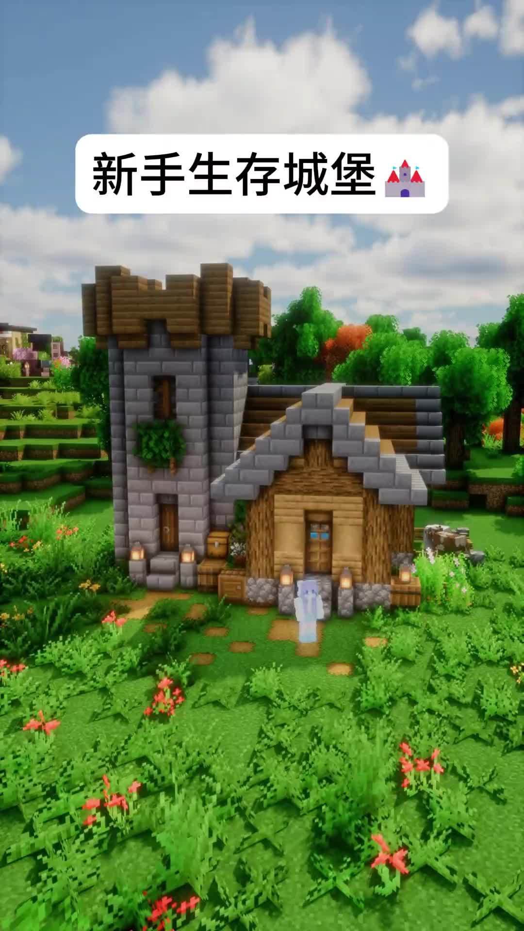 我的世界新手生存城堡建造教程