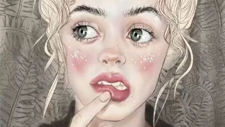 【不是星辰 | 板绘欧美绿瞳小姐姐绘画过程】