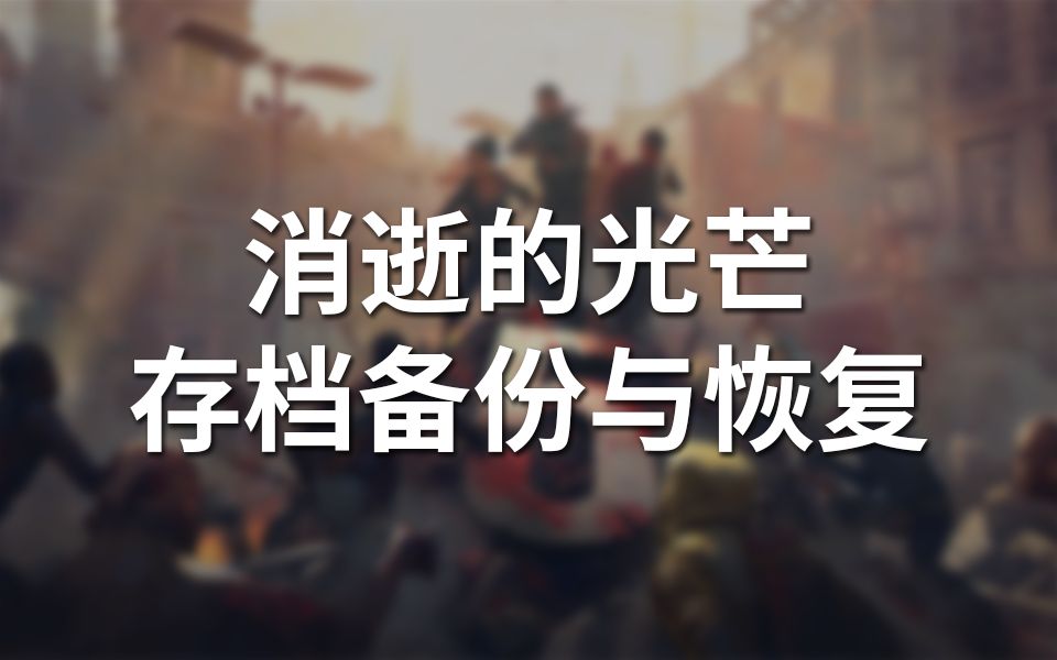 消逝的光芒 存档备份与恢复