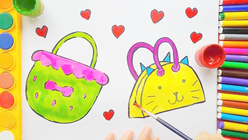 呆萌可爱的小包包简笔画儿歌