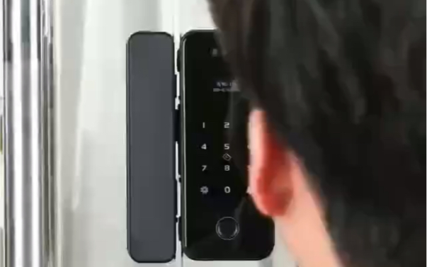 3D人脸识别玻璃门指纹锁