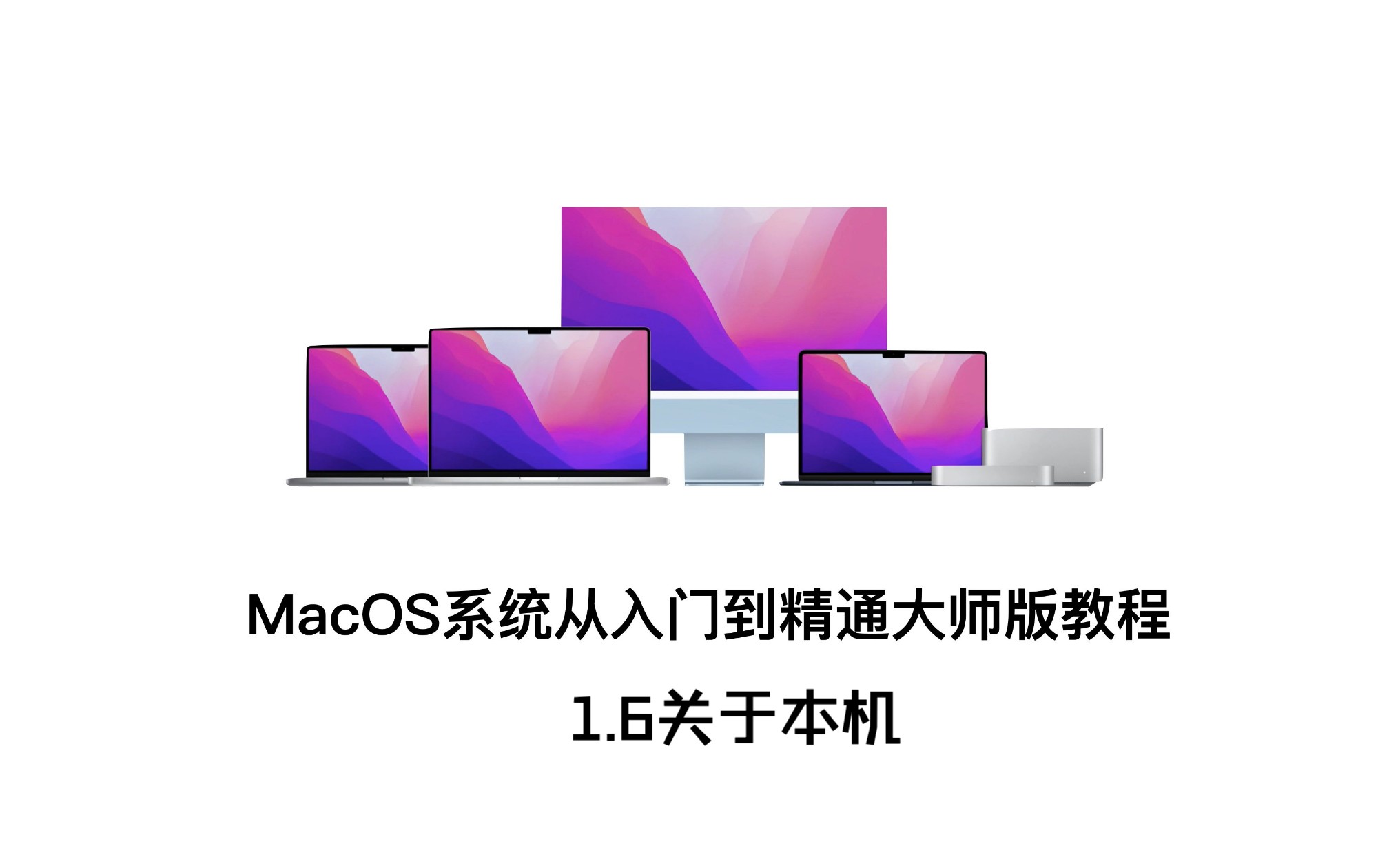 Mac电脑MacOS新手使用教学,极速通关【认识篇】1.6关于本机
