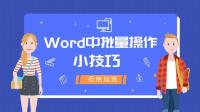 Word中学会了批量操作, 7分钟的工作60秒搞定