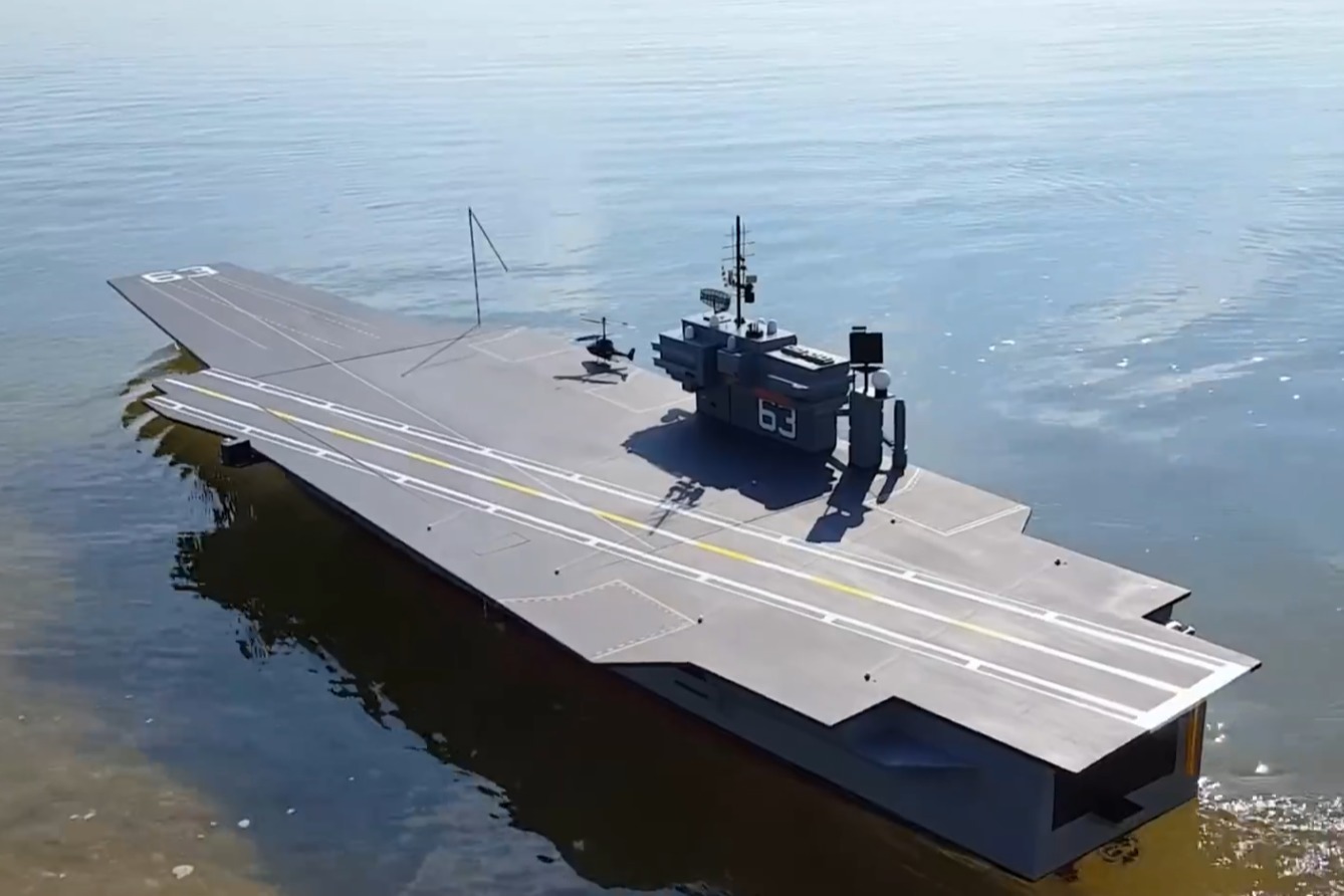 可以升降遥控飞机的航母模型,做工精致,手工模型界的天花板