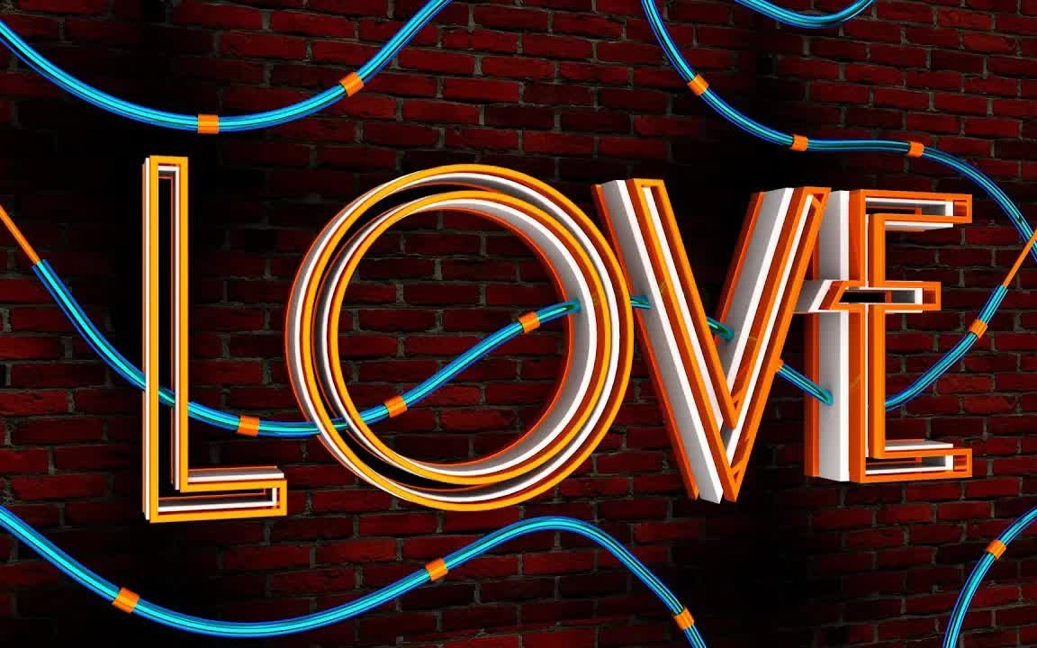 【C4D动画】英文爱的字体设计