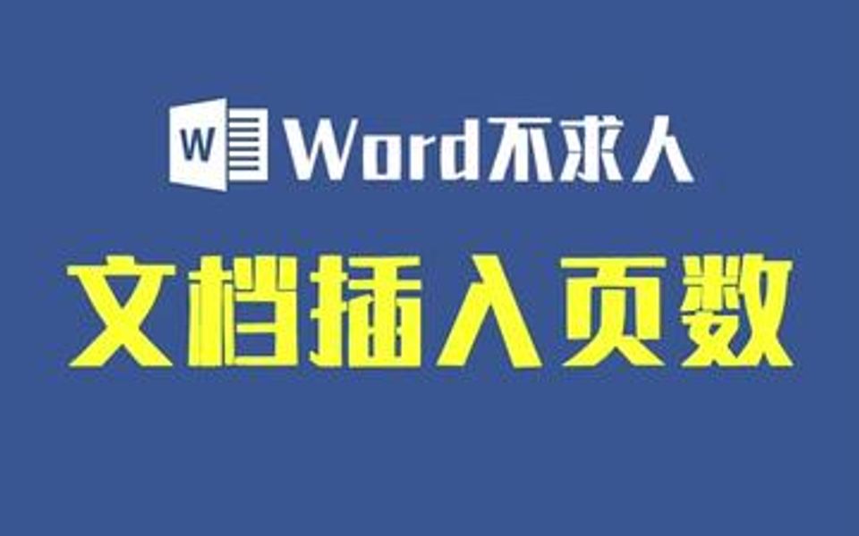Word文档中插入页数。