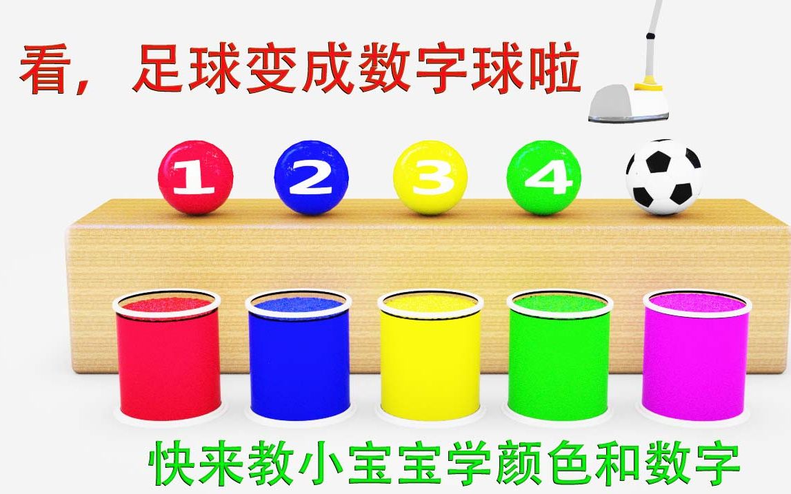 ...数字球啦。值得宝妈收藏的早教动画,宝宝看几次就认识颜色和数字。