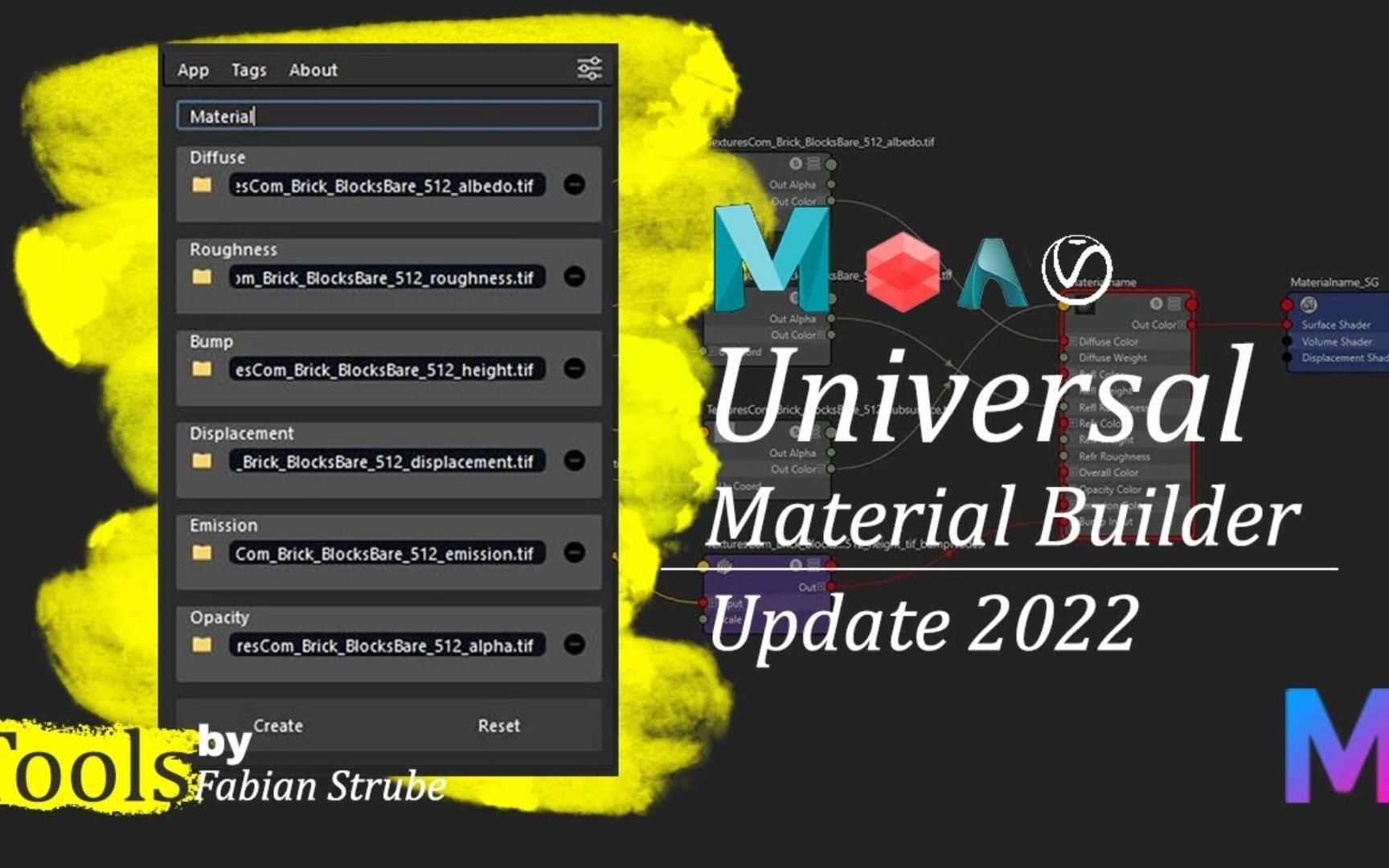 Maya 工具 - 通用材质生成器 2022 年更新