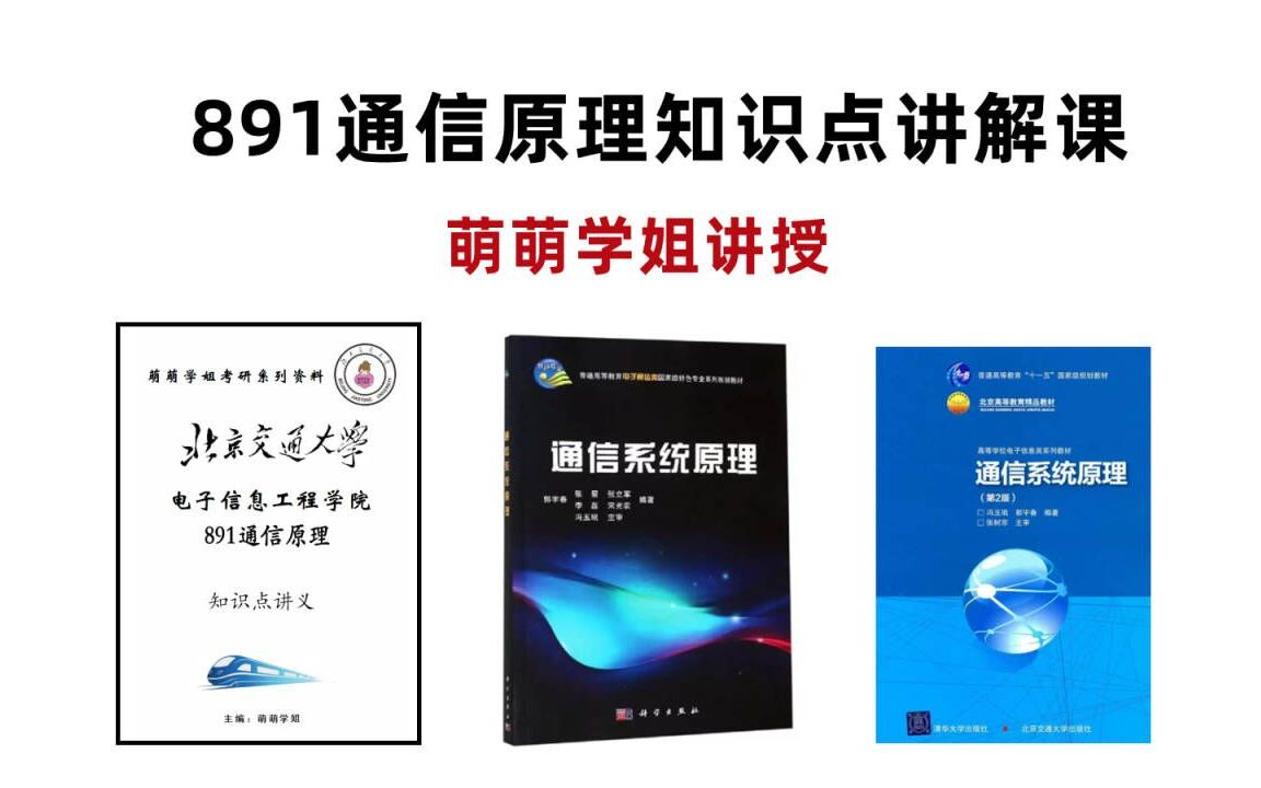 【891通信原理知识点讲解课】第二章信号与噪声分析第1节课/24考研...