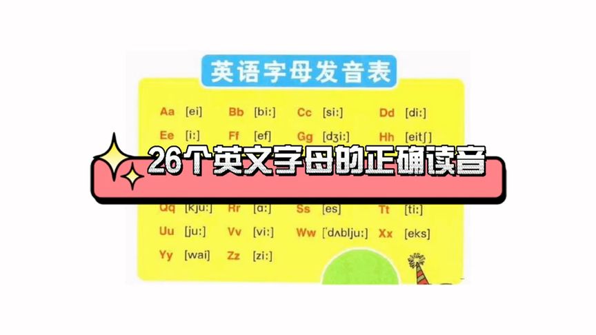 26个英文字母的正确发音