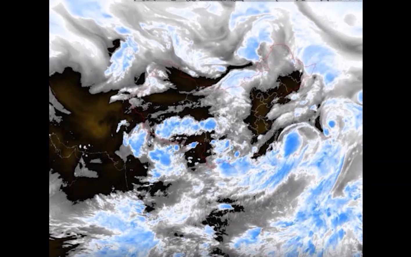 2021年全年水汽卫星云图