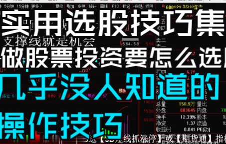 【狙击主力选股技巧】实用选股技巧集锦.做股票投资要怎么选股,选股...