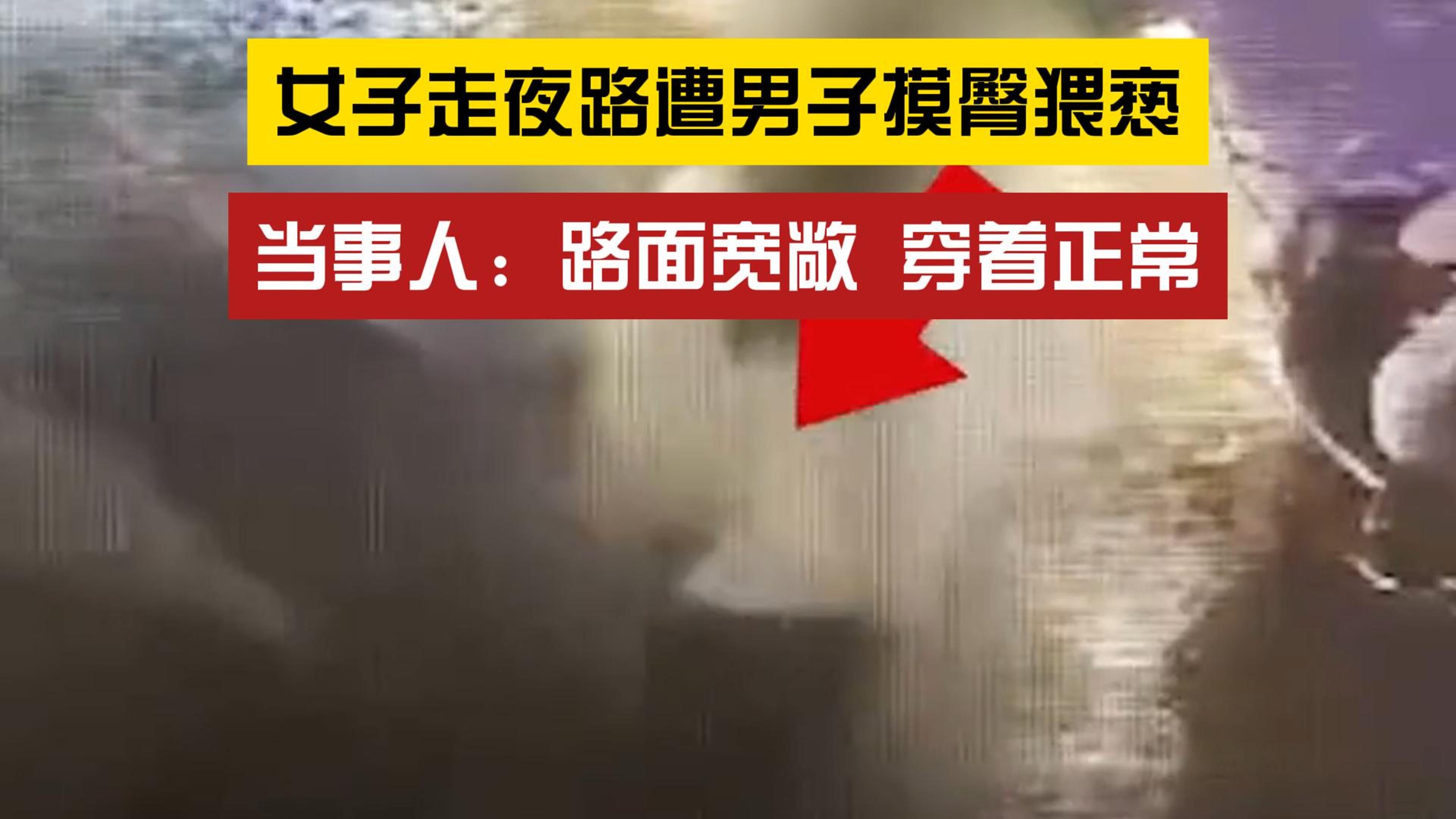 结局舒适!女子走夜路遭男子摸臀猥亵
