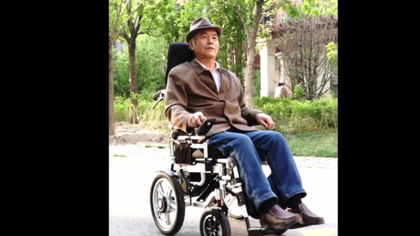 佳民众邦电动轮椅折叠轻便残疾老年人智能全自动四轮代步车铝合金