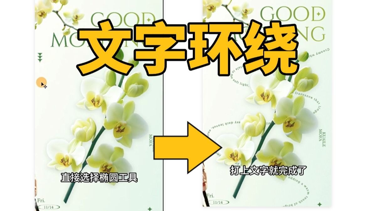 PS教程 | PS练习题:文字环绕效果海报-制作教程!