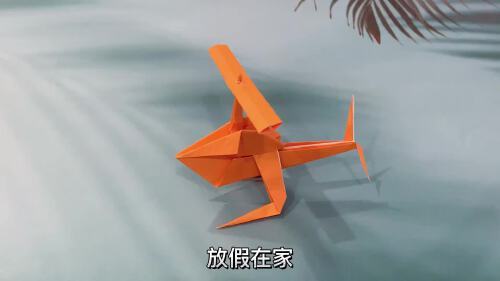 帅气逼真的直升机折纸看似复杂实则简单男生最爱